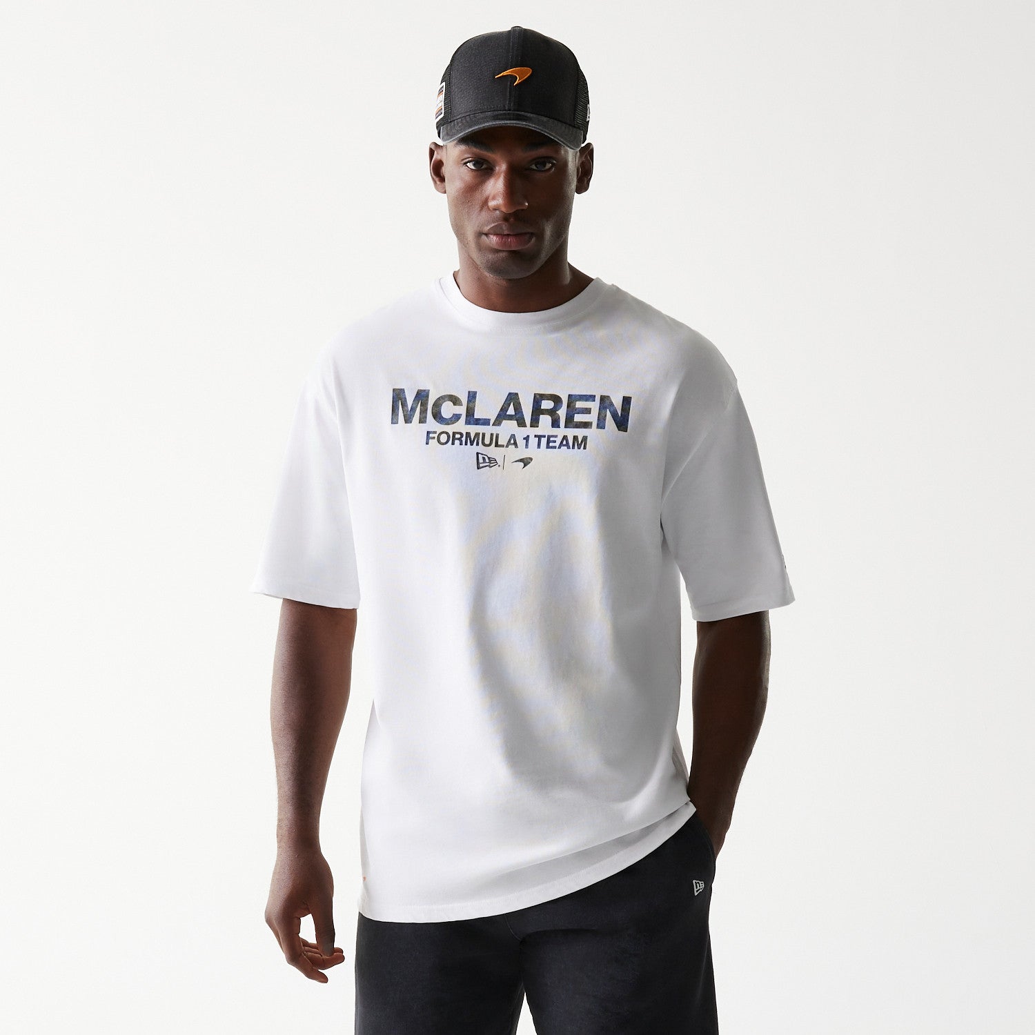 McLaren Racing F1 Word Mark Oversized Tee Adults - White | TheRaceWorks
